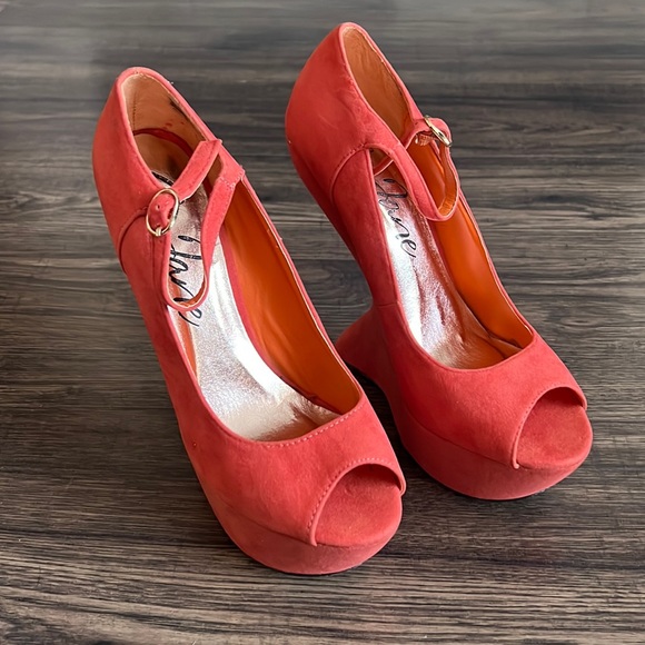 GoJane | Shoes | Gojane Suede Platform Wedge Heels | Poshmark